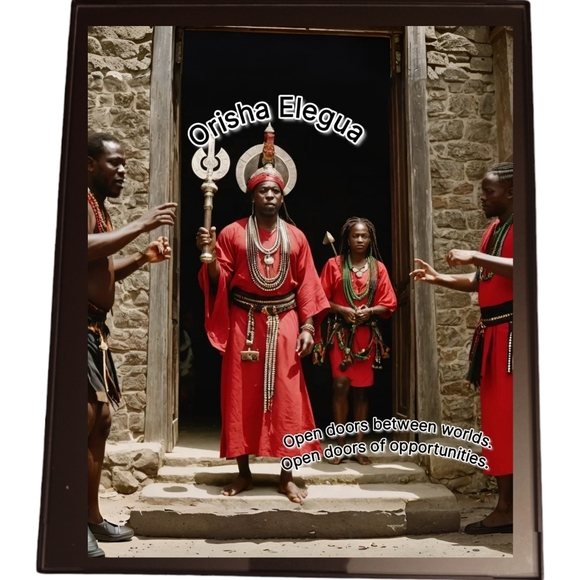Handmade | Accents | Orisha Elegua Photo Printed In Glass Frame 8x ...